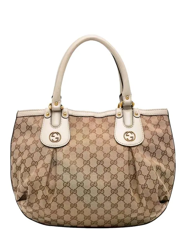 Gucci Gg Canvas Scarlett Tote Bag - Brown