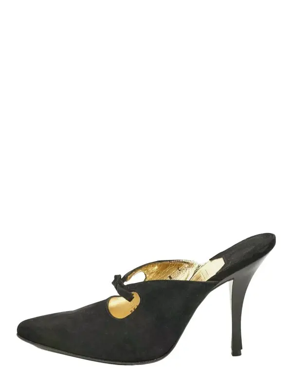FERRAGAMO 105mm Leather Mules - Black