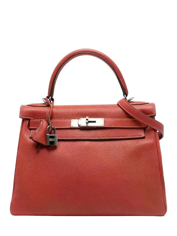 Hermès 2011 Togo Kelly Ii Retourne 28 Satchel - Orange