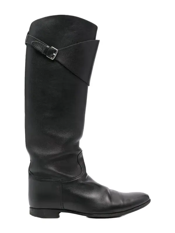 Hermès 2000s Leather Boots - Black