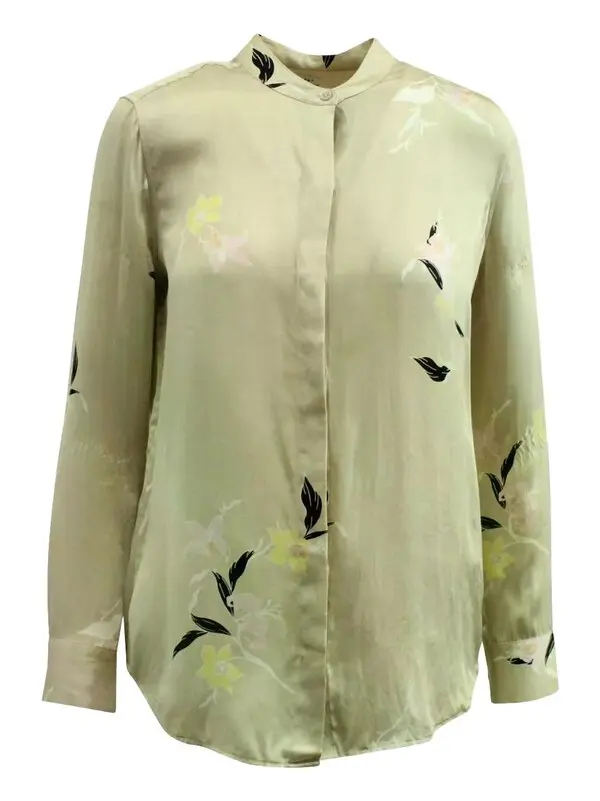 Equipment Floral-print Long Sleeve Shirt - Neutrals