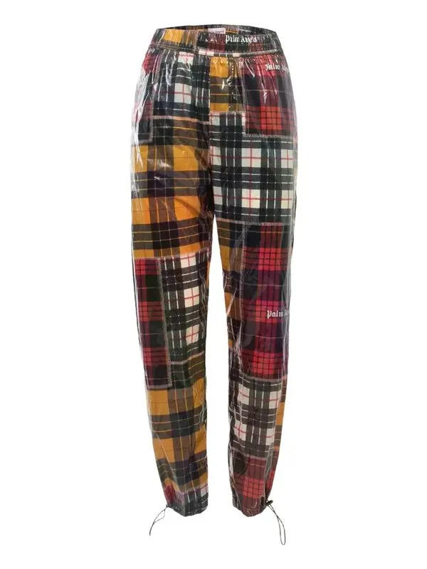 Palm Angels Patchwork-print Plaid Trousers - Red