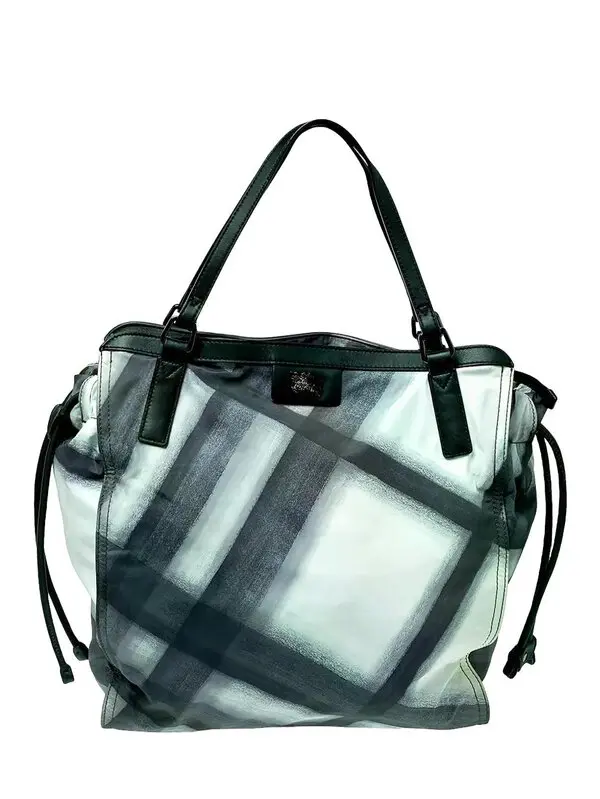 Burberry Check-print Tote Bag - Black