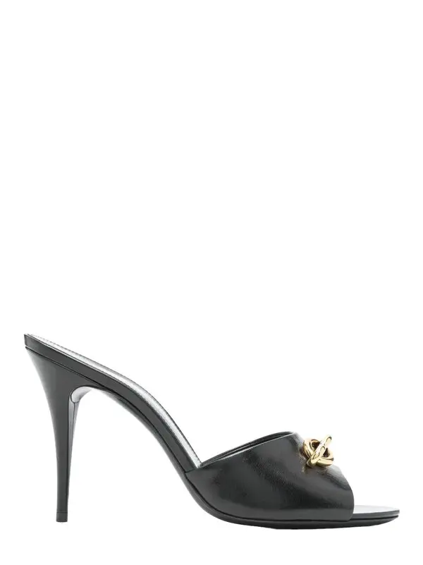 Saint Laurent 95mm Le Maillon Sandals - Black