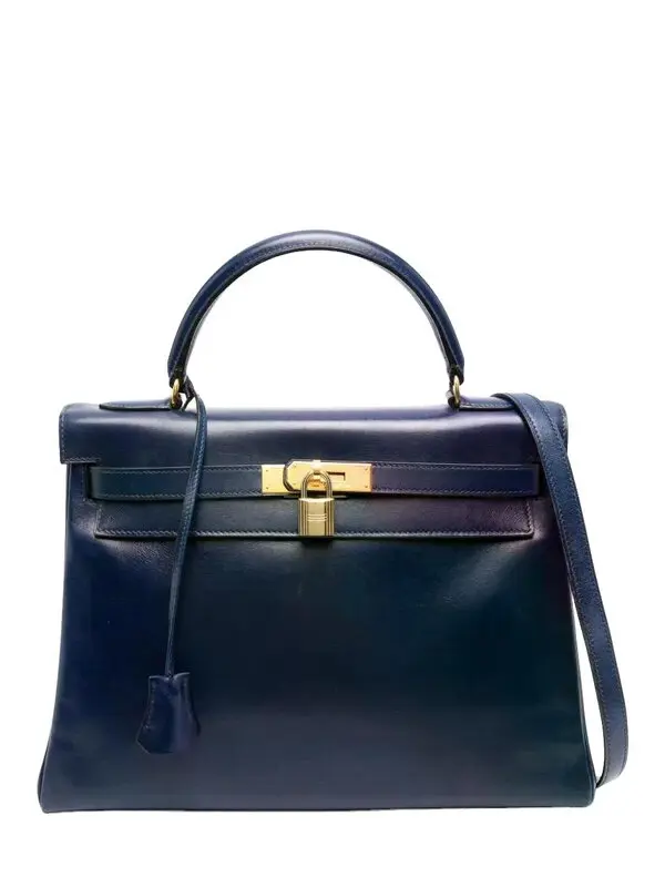 Hermès 1995 Kelly 32 Two-way Handbag - Blue