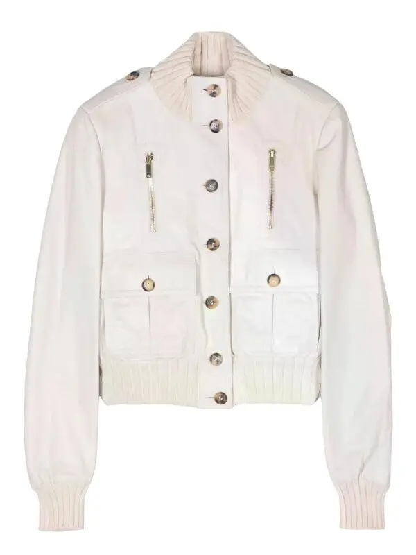 Gucci 2000s Leather Jacket - White