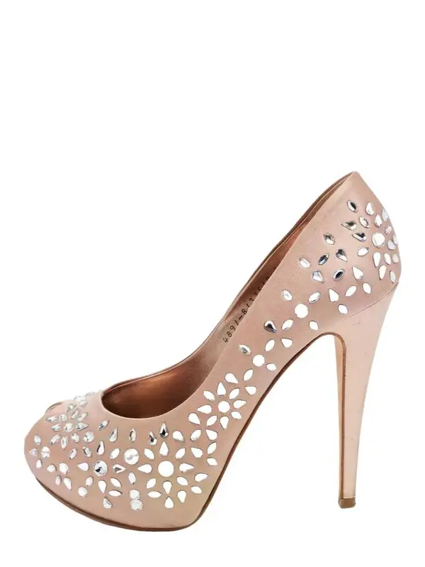 GINA 130mm Crystal-embellished Sandals - Neutrals