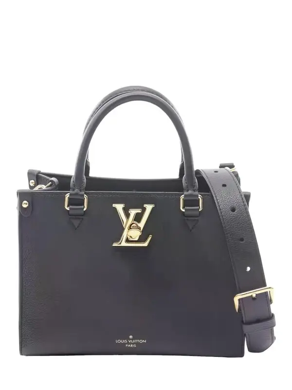 LOUIS VUITTON Grained-leather Tote Bag - Black