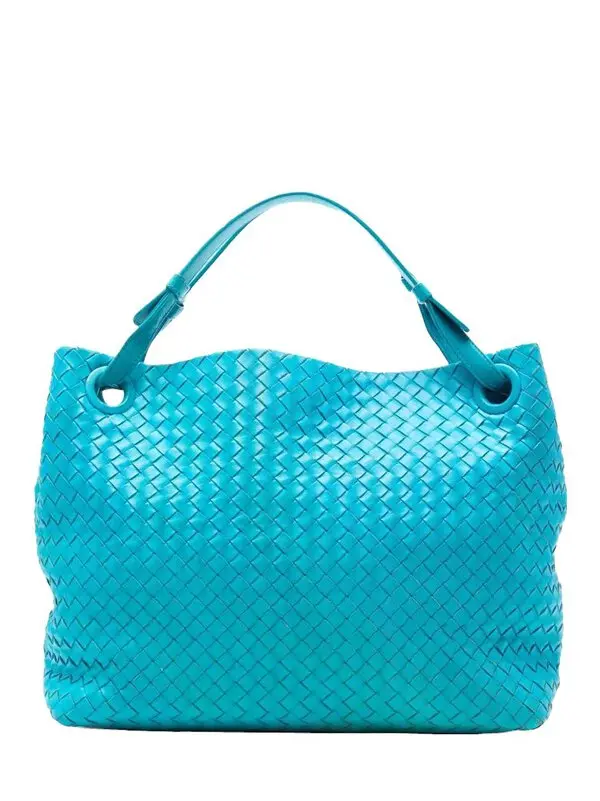 Bottega Veneta Medium Nappa Intrecciato Garda Tote Bag - Blue
