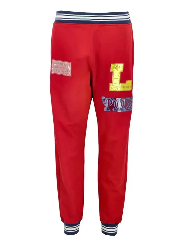 Moschino Logo-patch Track Pants - Red