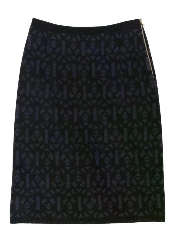 Marni 2000s Geometric-pattern Skirt - Blue