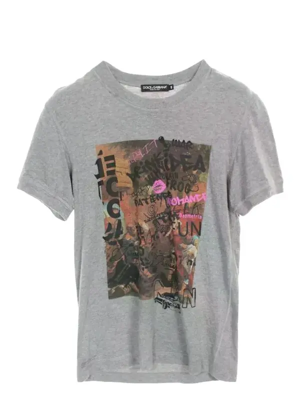 Dolce & Gabbana 2010s Print Cotton T-shirt - Grey