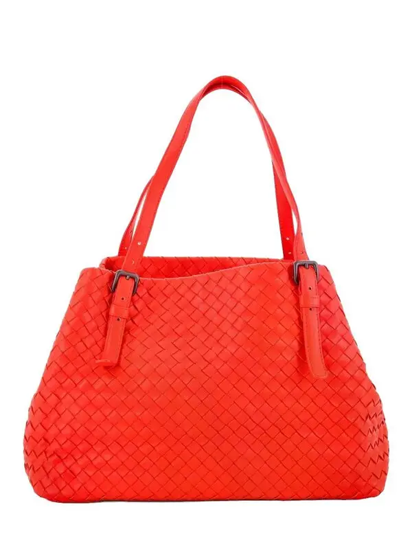 Bottega Veneta Intrecciato Nappa A-shape Tote Bag - Red
