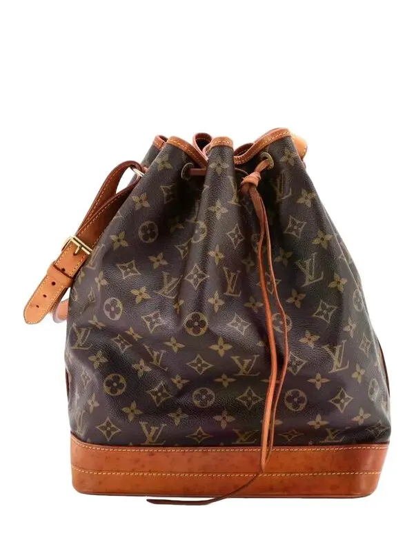 LOUIS VUITTON Noe Handbag Monogram Canvas Large Bucket Bag - Brown