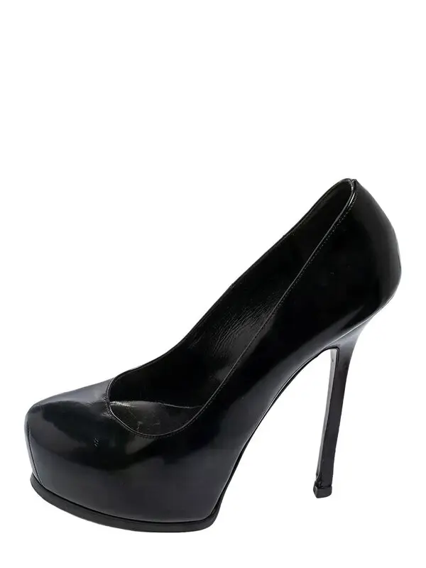 Saint Laurent Leather Heeled Pumps - Black
