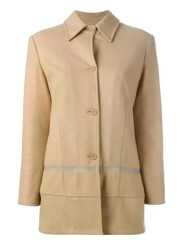 Helmut Lang Single-breasted Wool Coat - Neutrals