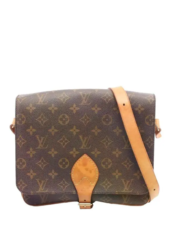 LOUIS VUITTON 1994 Monogram Cartouchiere Gm Crossbody Bag - Brown