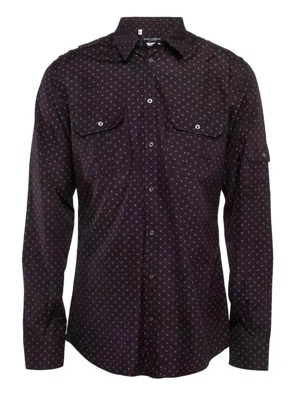Dolce & Gabbana Polka-dot Cotton Shirt - Purple