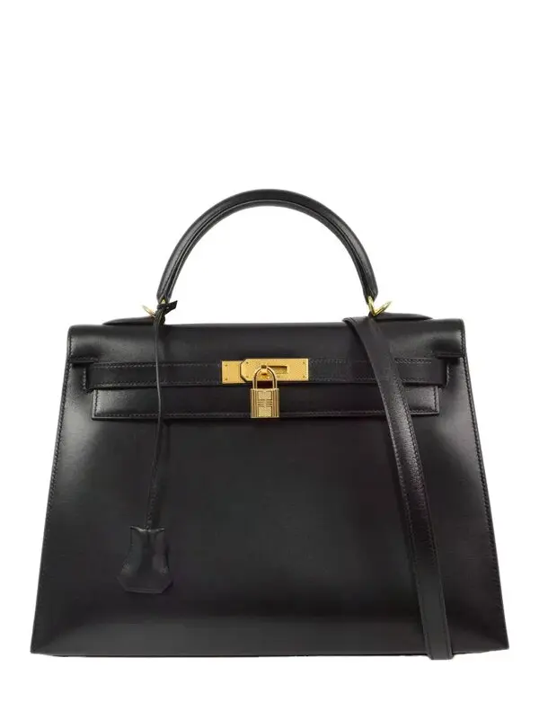 Hermès 2003 Kelly 32 Sellier Two-way Handbag - Black