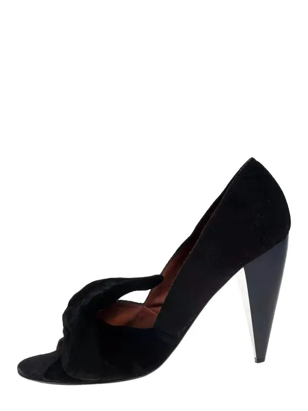LANVIN 105mm Velvet Bow-detailing Pumps - Black