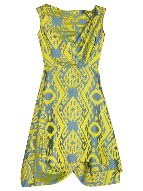 VIVIENNE WESTWOOD Patterned-jacquard Midi Dress - Blue
