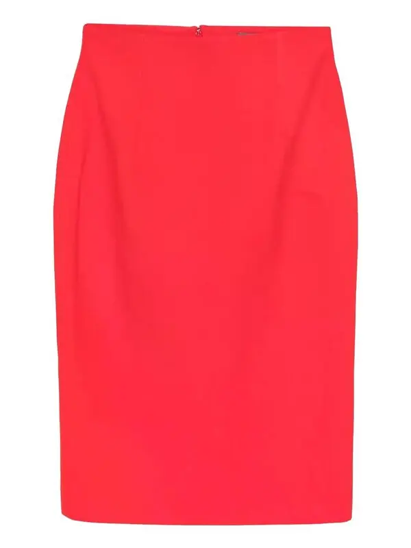 Alexander McQueen 2000s Pencil Skirt - Red