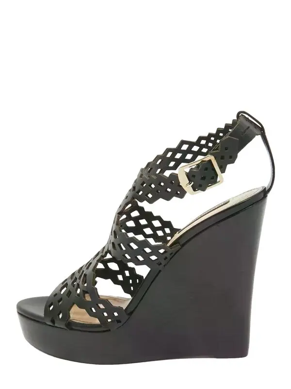Roberto Cavalli 130mm Cut-out Platform Wedge Sandals - Brown