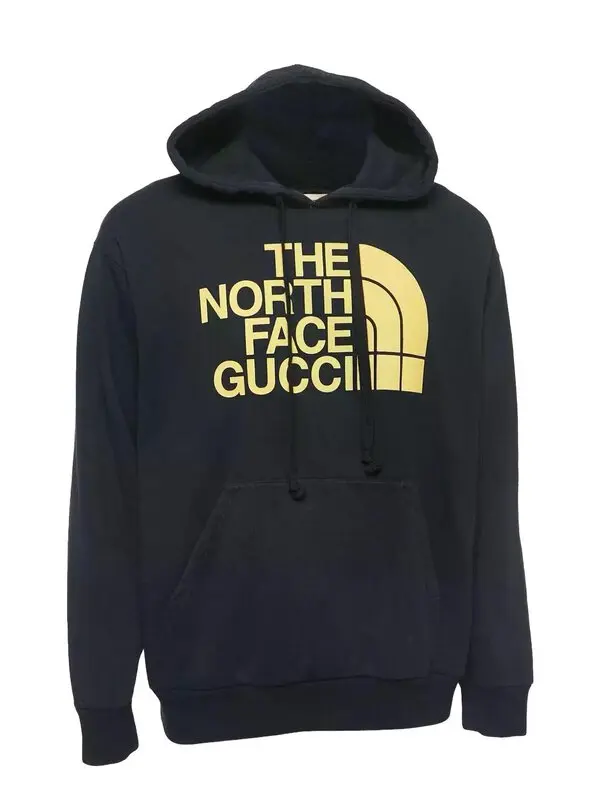 Gucci X The North Face Logo-print Cotton Hoodie - Black