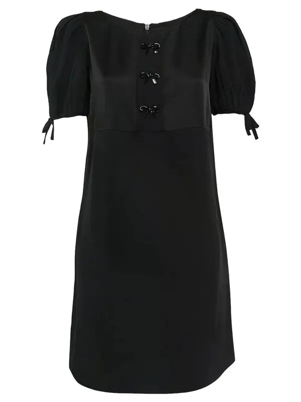 Valentino Garavani Puff-sleeve Mini Dress - Black