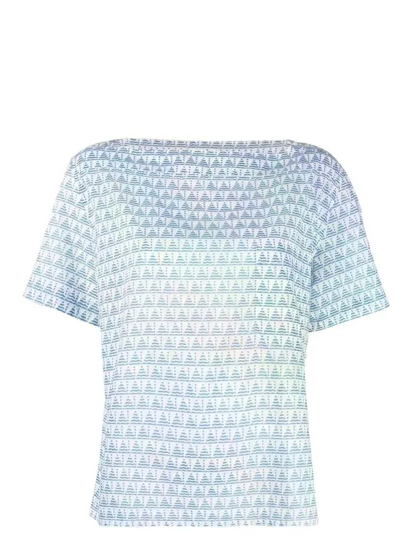 Hermès 1960s Geometric Print T-shirt - Blue