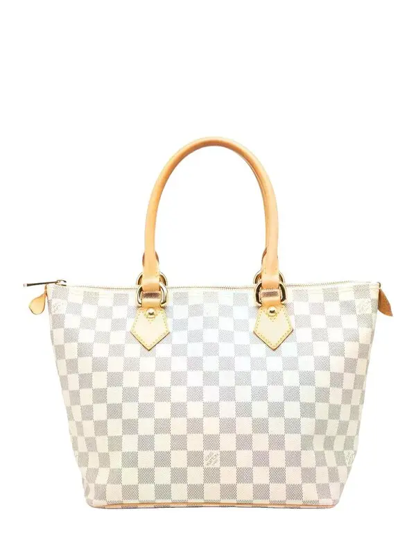 LOUIS VUITTON 2007 Damier Azur Saleya Pm Handbag - White