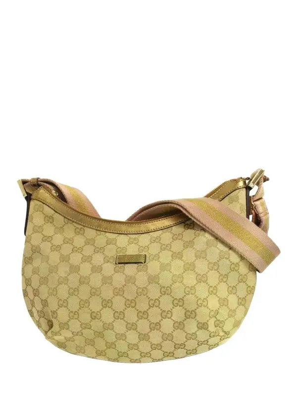Gucci Gg Canvas Zipped Shoulder Bag - Neutrals