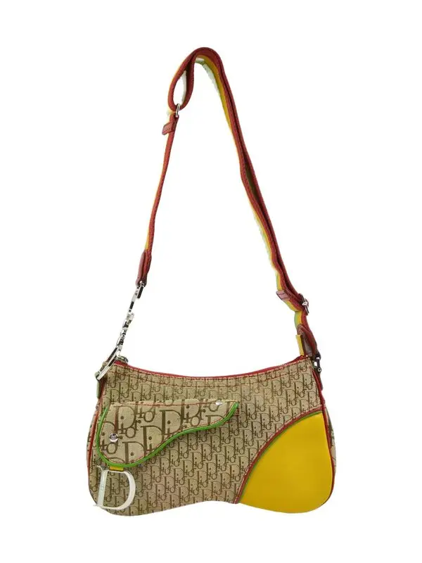 Dior 2004 Rasta Trotter Saddle Bag - Neutrals