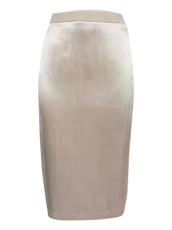 Fendi Satin Midi Skirt - Pink