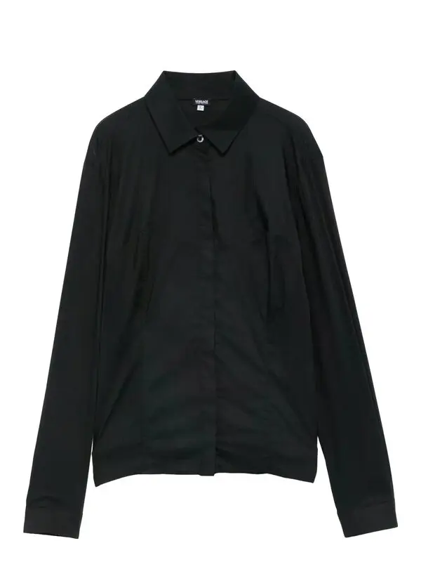 Versace 2000s Poplin Shirt - Black