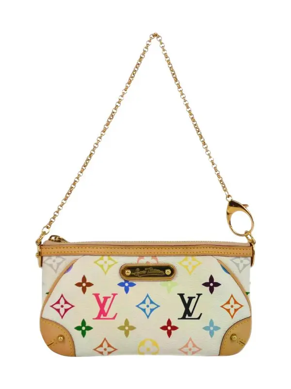 LOUIS VUITTON X Takashi Murakami Pochette Milla Mm Clutch Bag - White