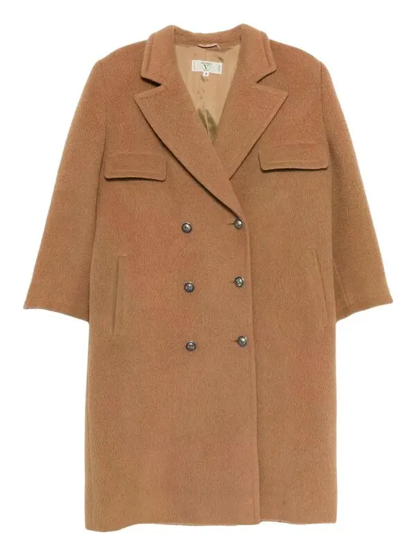Valentino Garavani 1980s Double-breasted Wool-blend Coat - Brown