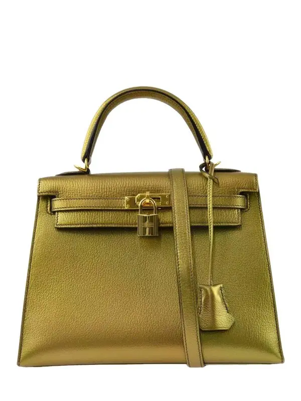 Hermès 2005 Kelly Sellier 25 Two-way Bag - Yellow