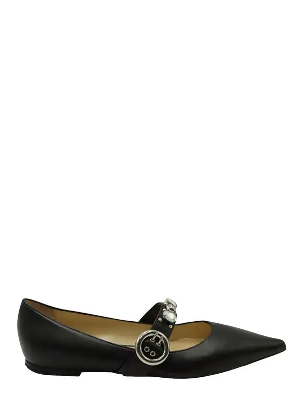 JIMMY CHOO Gela Crystal-embellished Ballet Flats - Black