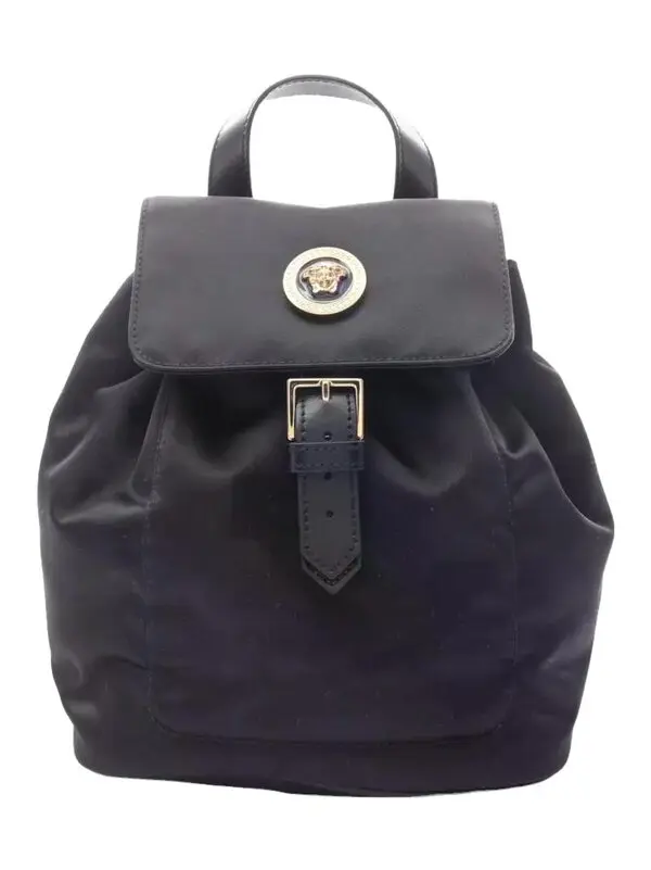 Versace Medusa Embellishment Backpack - Black