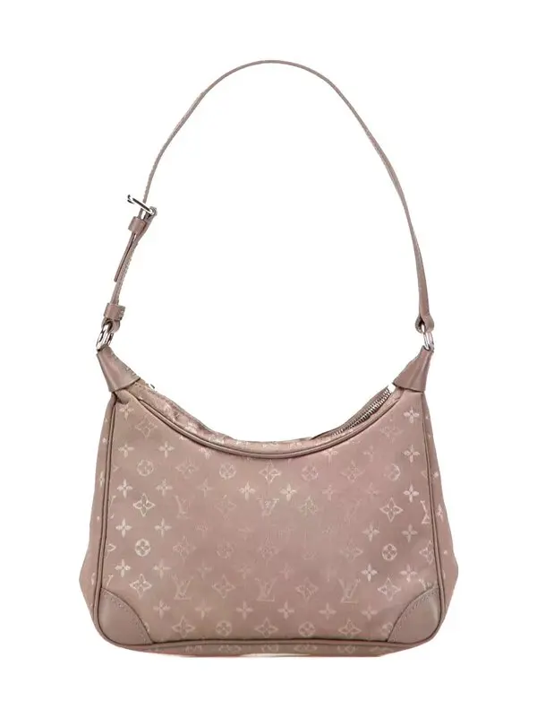 LOUIS VUITTON Monogram Satin Mini Boulogne Shoulder Bag - Brown