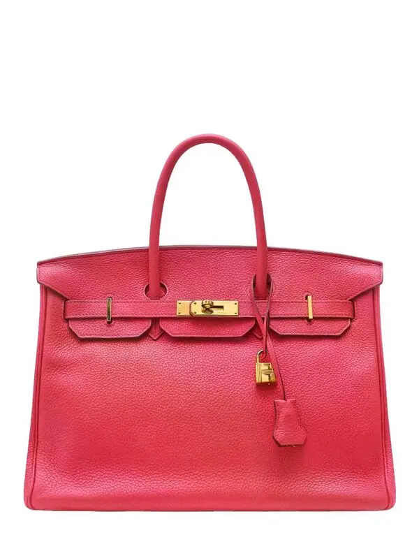 Hermès 2009 Birkin 35 Clemence Tote Bag - Pink