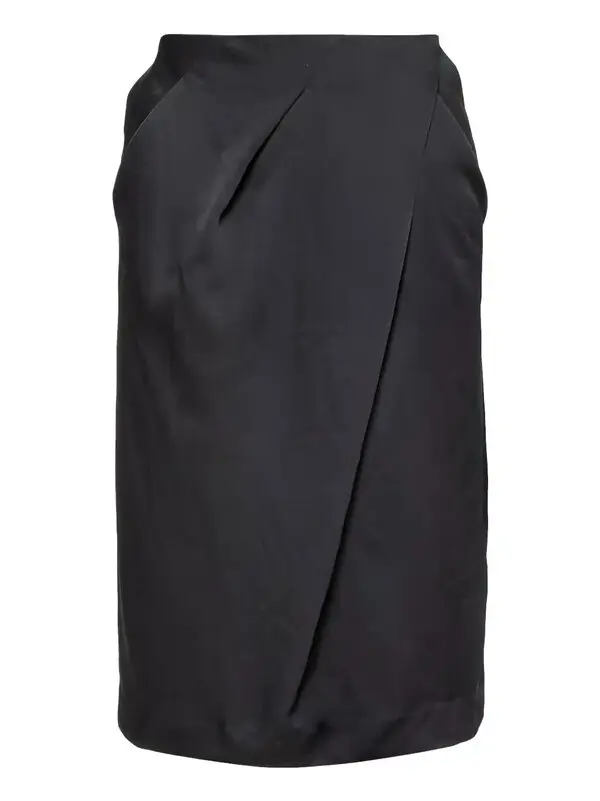 ARMANI Draped Georgette Skirt - Black