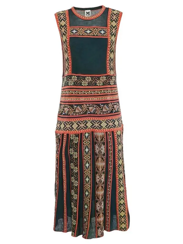 Missoni Floral Knit Sleeveless Dress - Green