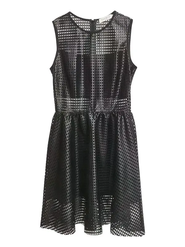 Sandro Perforated Mini Dress - Black