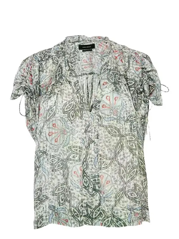 ISABEL MARANT VINTAGE Vintage Isabel Marant Paisley-print Silk Blouse - Black