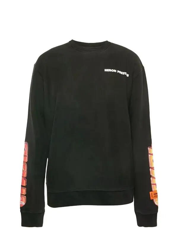 Heron Preston Graphic-print Cotton Sweatshirt - Black