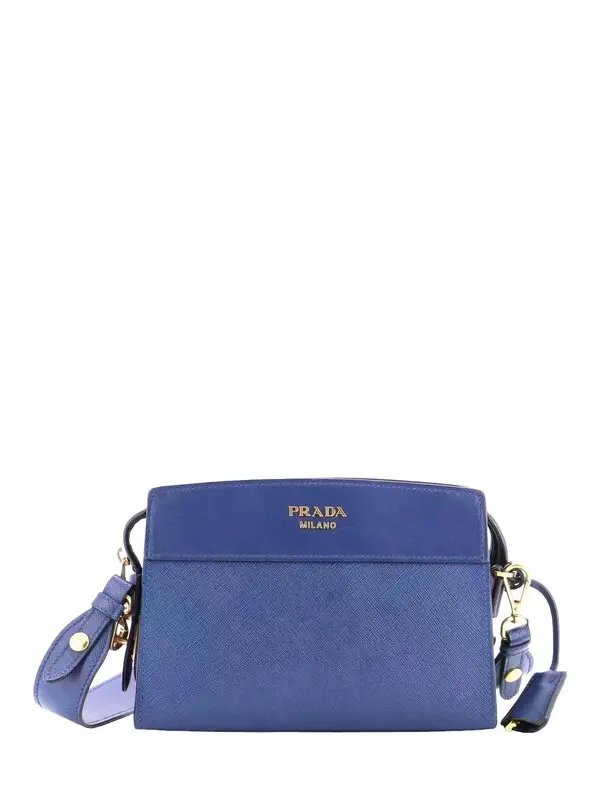 Prada Esplanade Saffiano City Calf Crossbody Bag - Blue