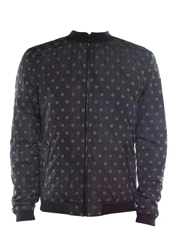 Dolce & Gabbana Embroidered Polka-dot Bomber Jacket - Black
