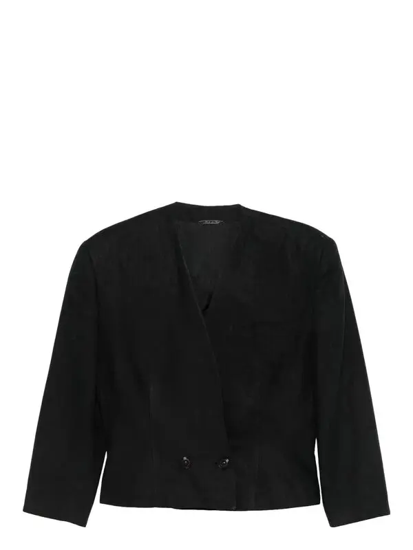 Versace 1980s Cropped Jacket - Black